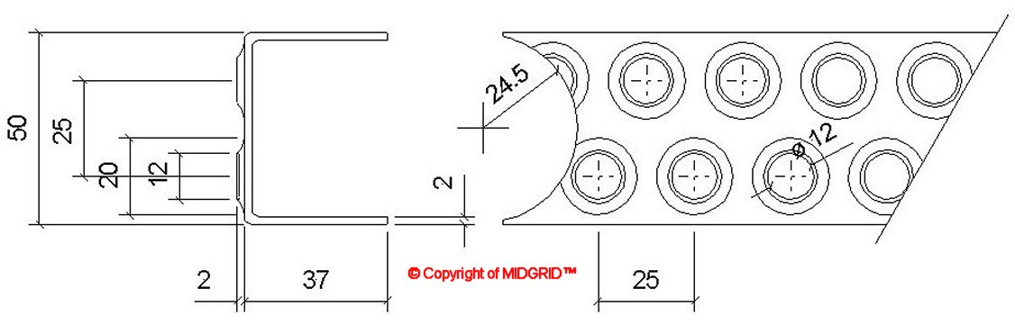 Ladder Rungs in Mild Steel, Stainless Steel and Aluminium