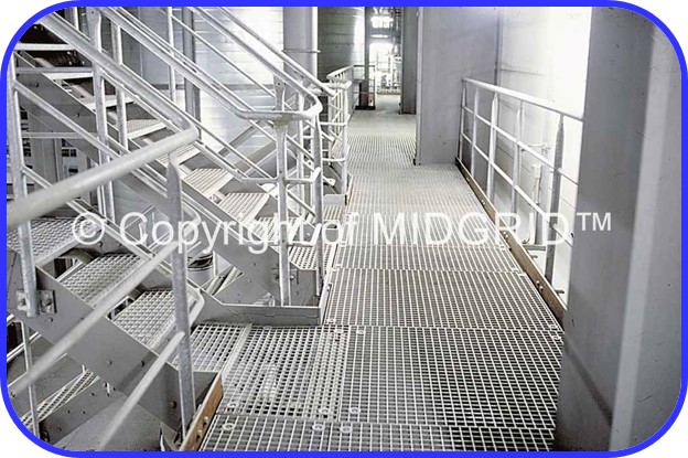 Open Mesh Steel Grating Stair Treads Standard Stock